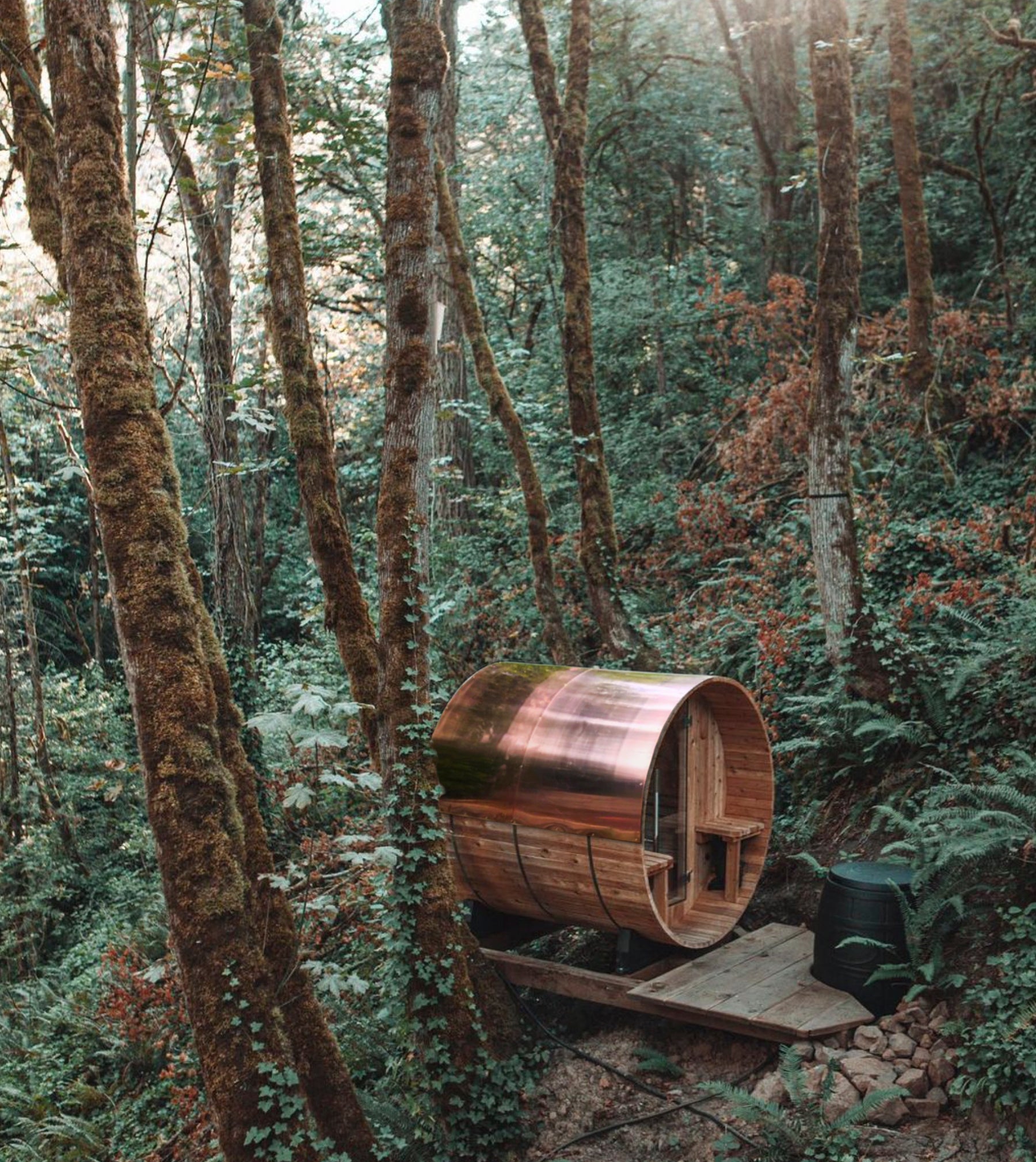 Barrel Sauna Copper Roof Cover| Durable & Stylish Protection – Sauna Shield