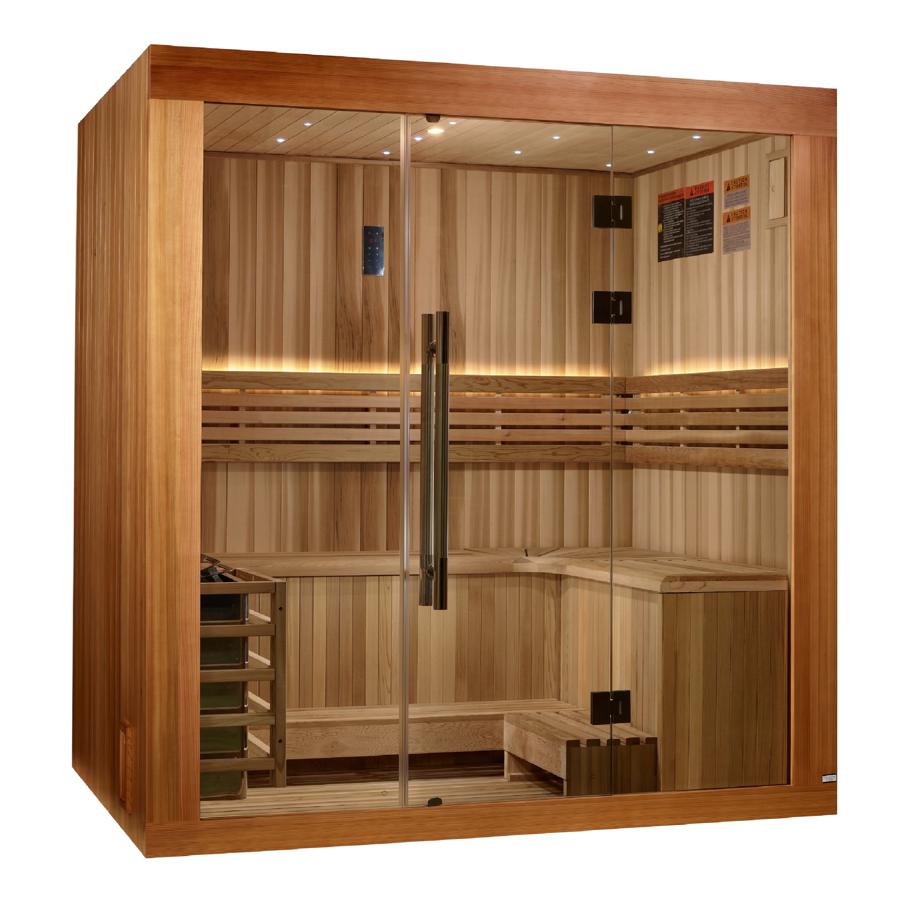 Clear Cedar 3-Person Indoor Traditional Sauna – Sauna Shield