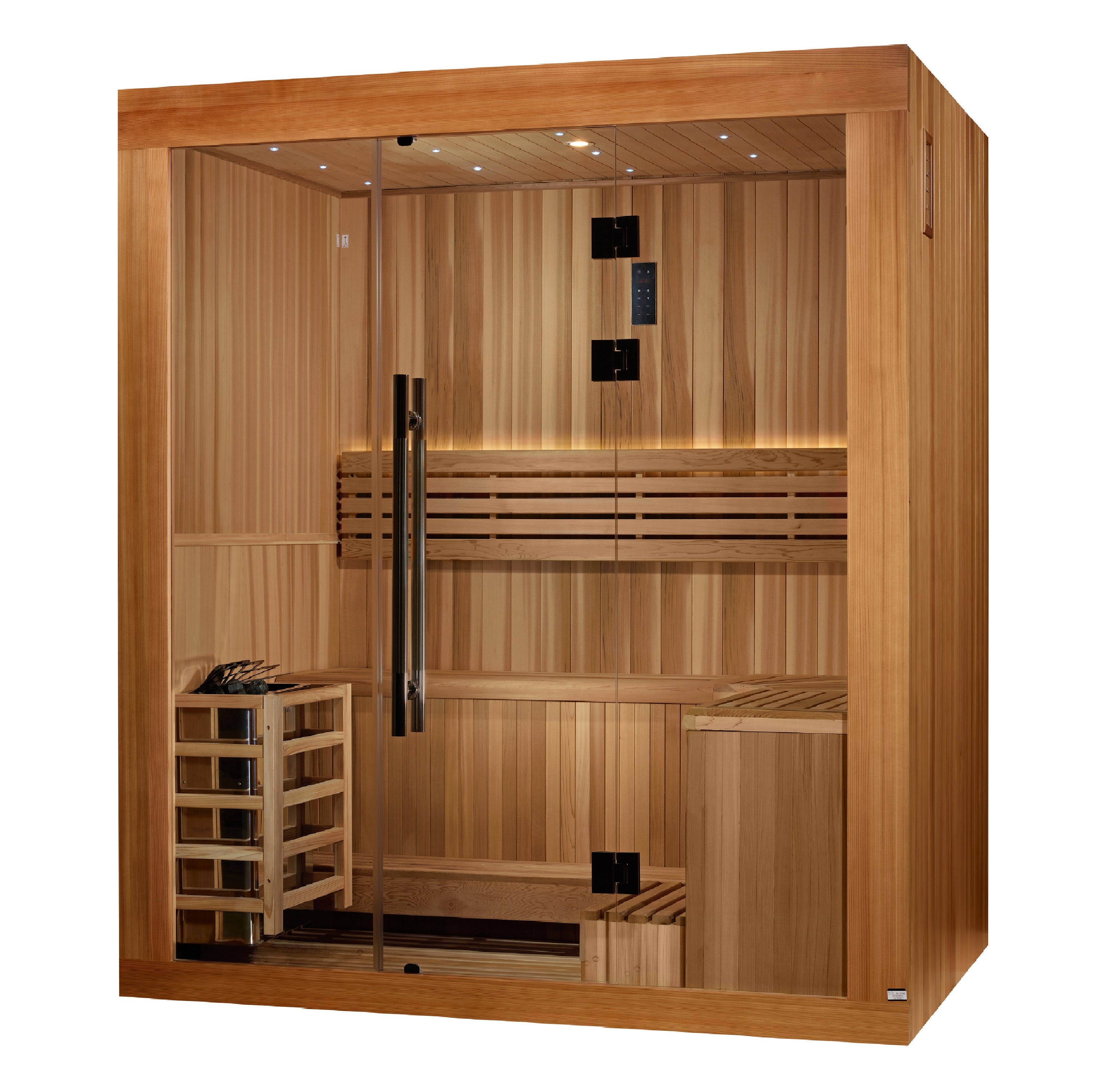 Clear Cedar 3-Person Indoor Traditional Sauna – Sauna Shield
