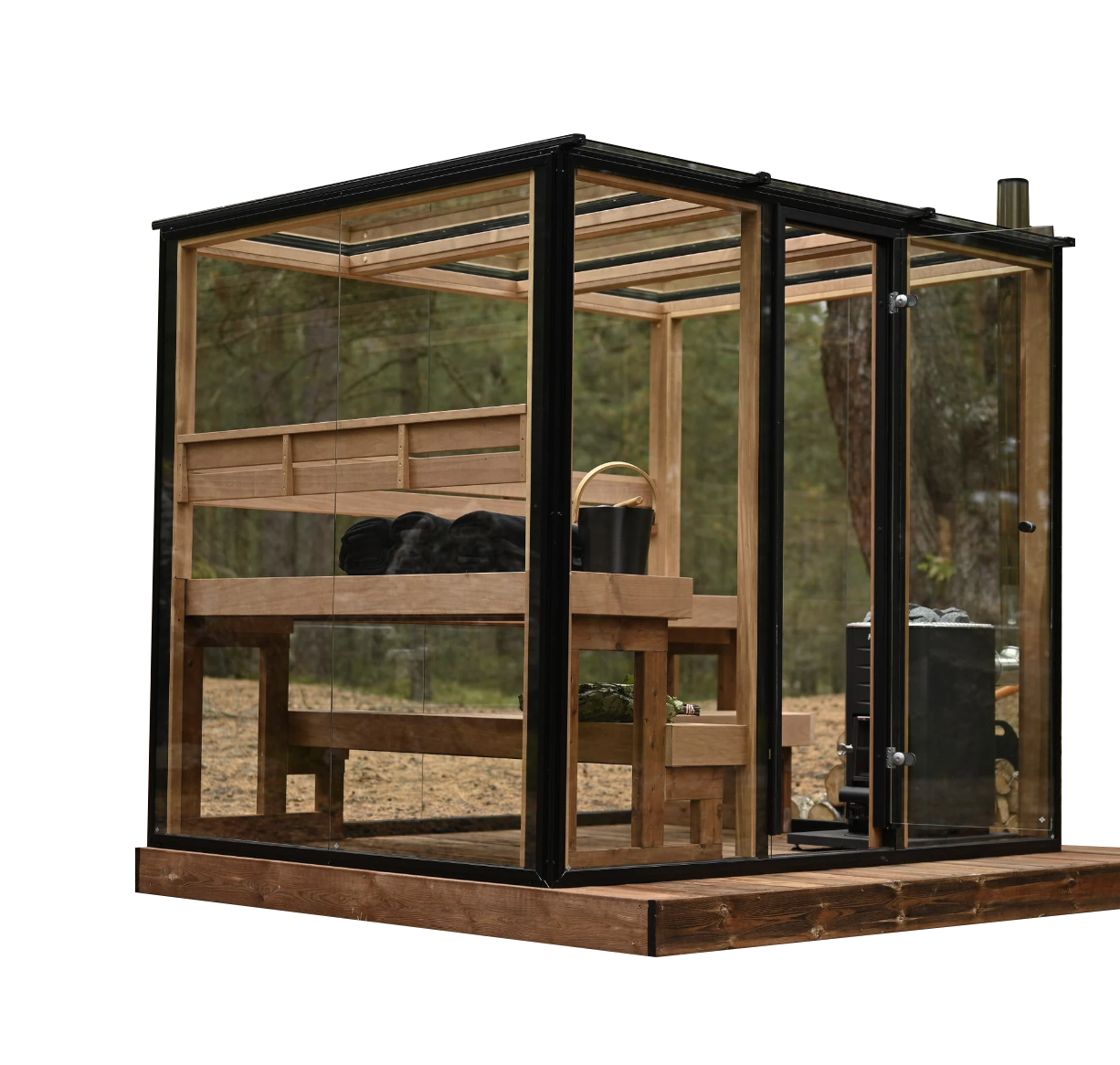 Modern Class 4-6 Person Cube Glass Sauna | – Sauna Shield Modern Class 4-6 Person Cube Glass Sauna | – Sauna Shield